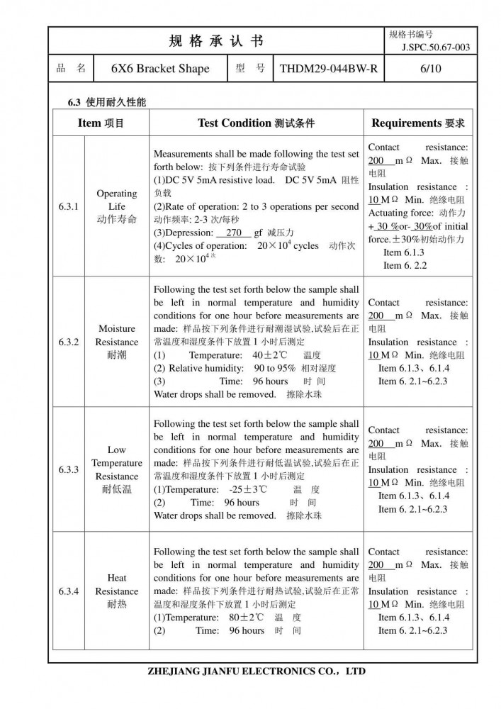 THDM29-044BW-R specification page 7