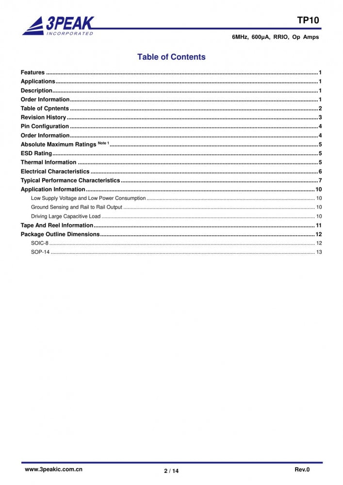 TP10-2-SR datasheet page 2