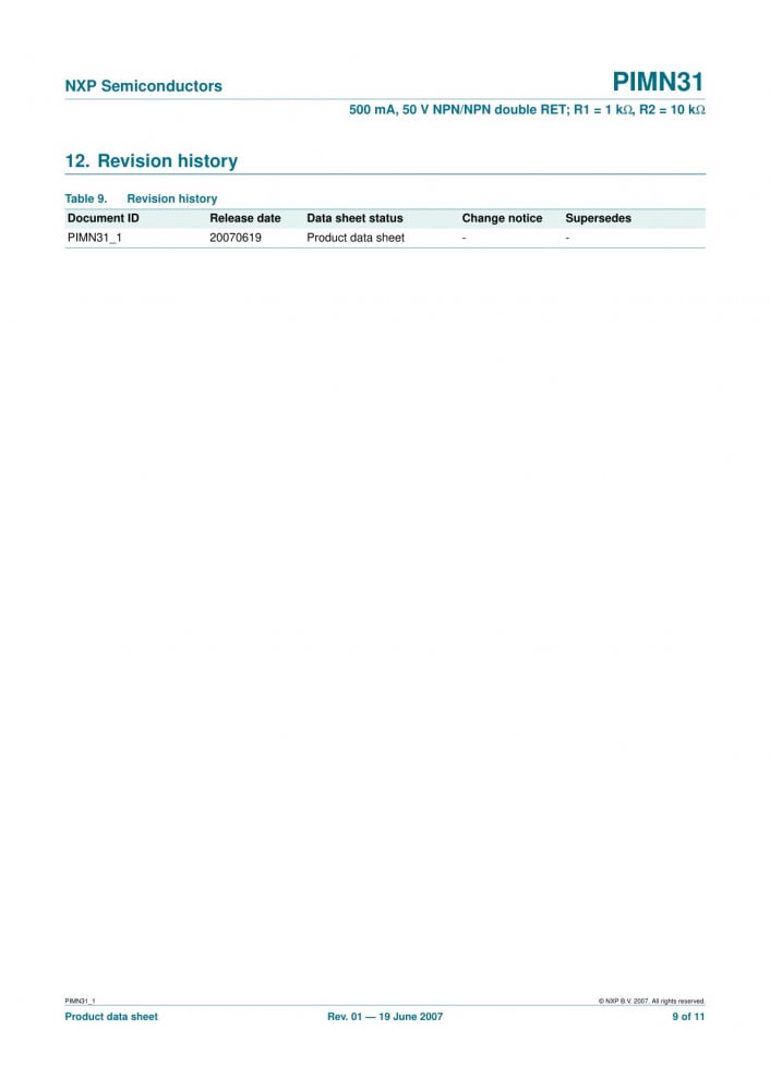 PIMN31F datasheet page 10