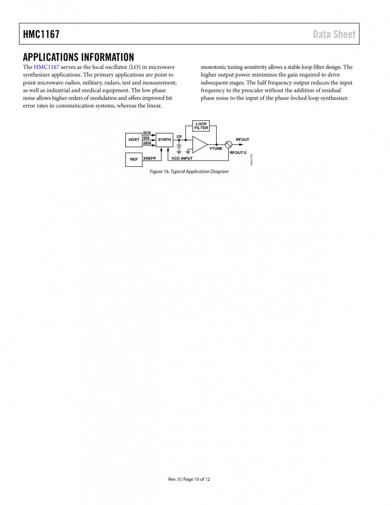 HMC1167 datasheet page 10