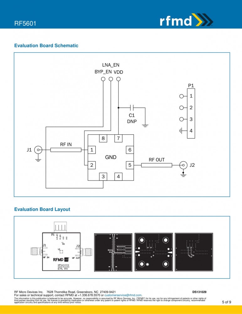 RF5601TR7 datasheet page 5