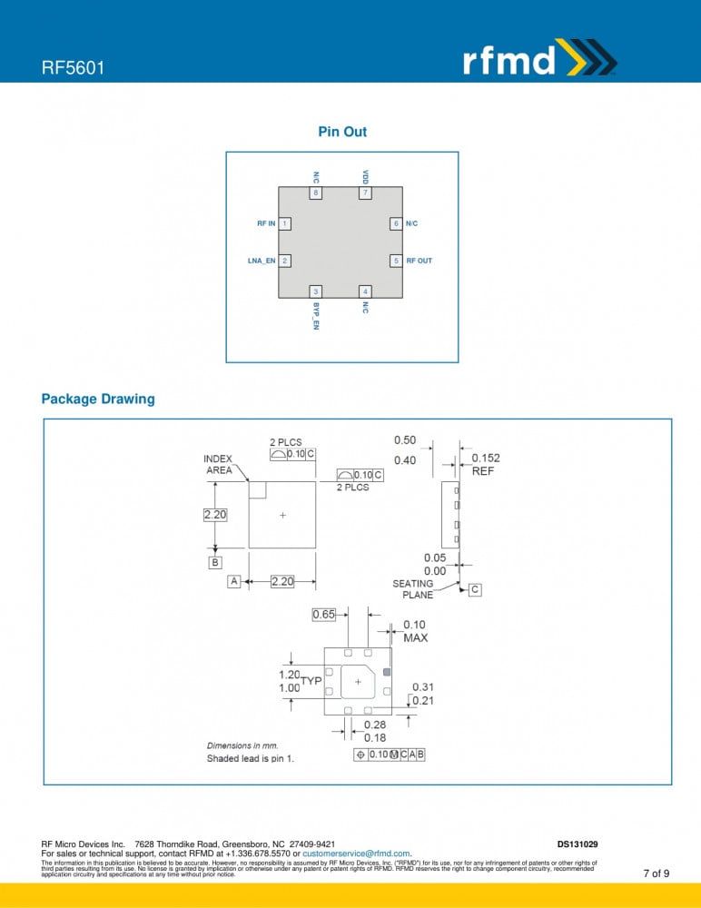 RF5601TR7 datasheet page 7