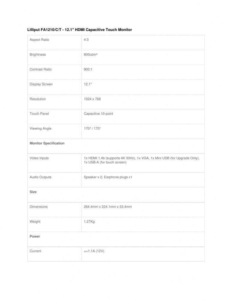 Monitor technical document page 1