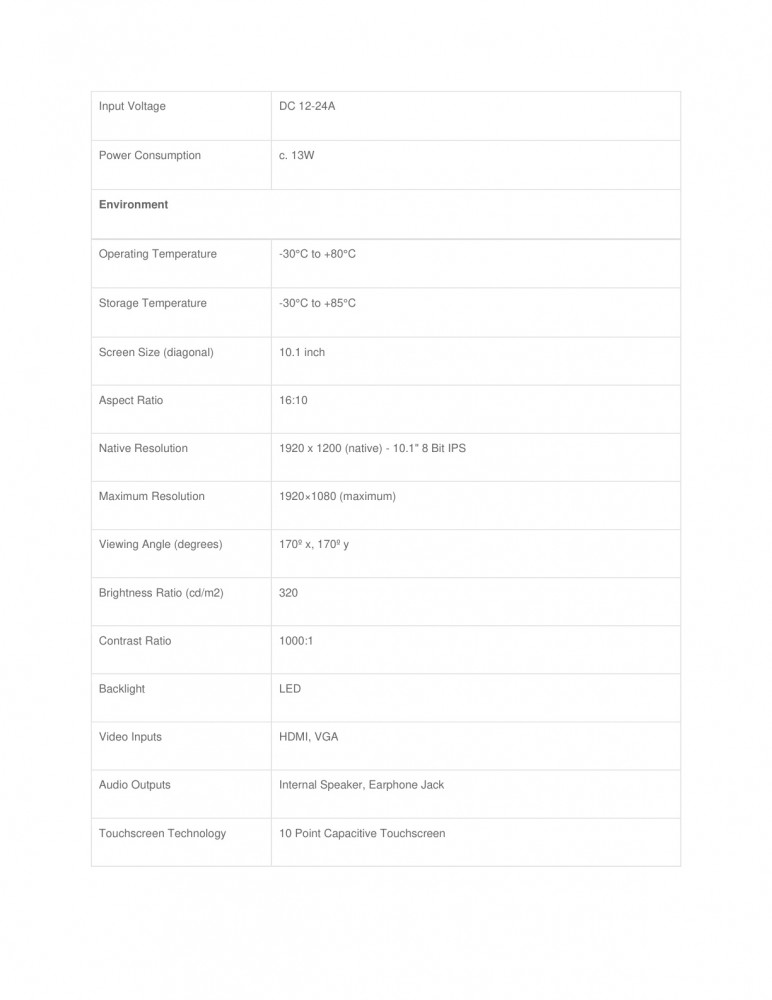 Monitor technical document page 2