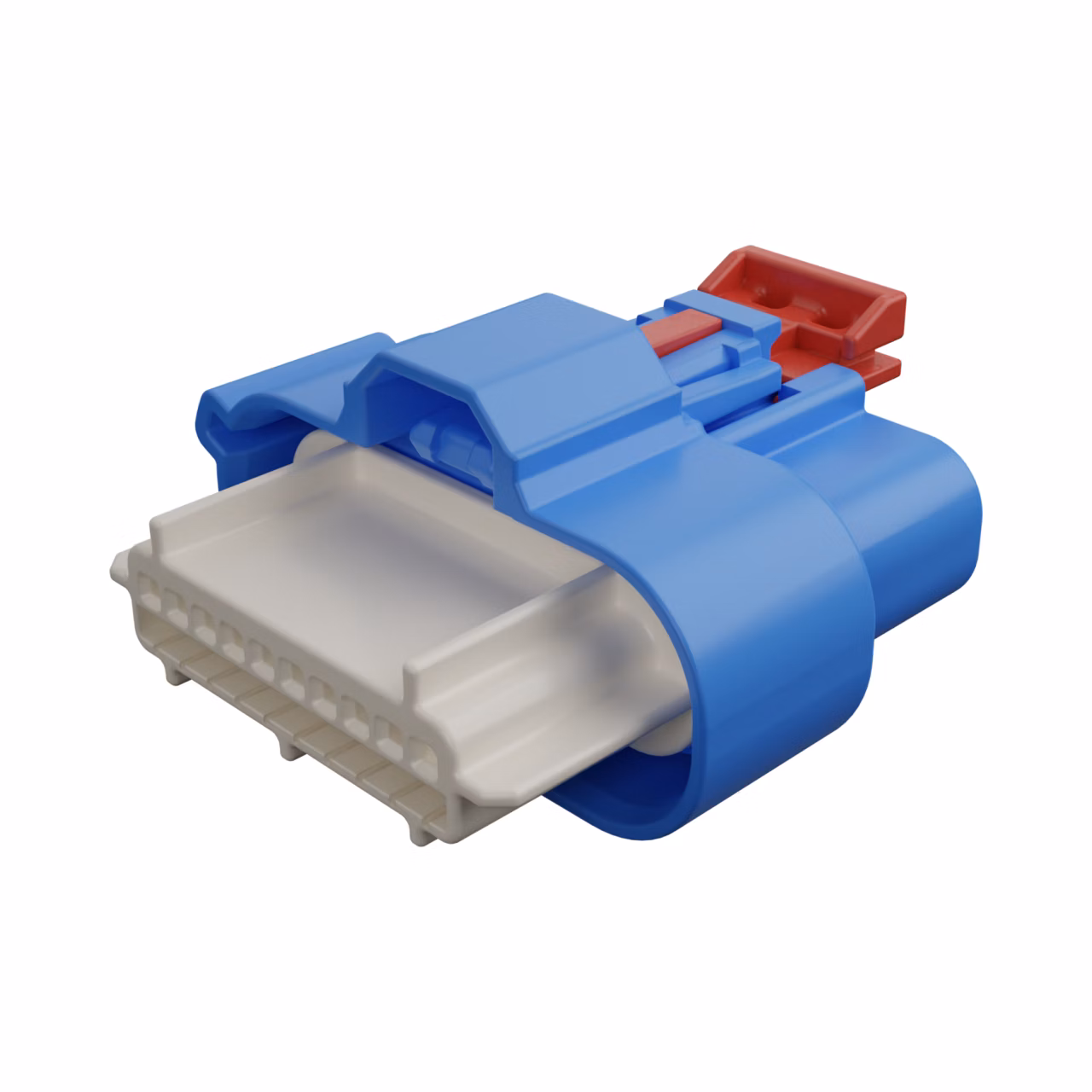 Squba Sealed Receptacle Assembly with CPA, 1.80mm Pitch, Single Row, 10 Circuits, Blue for sale