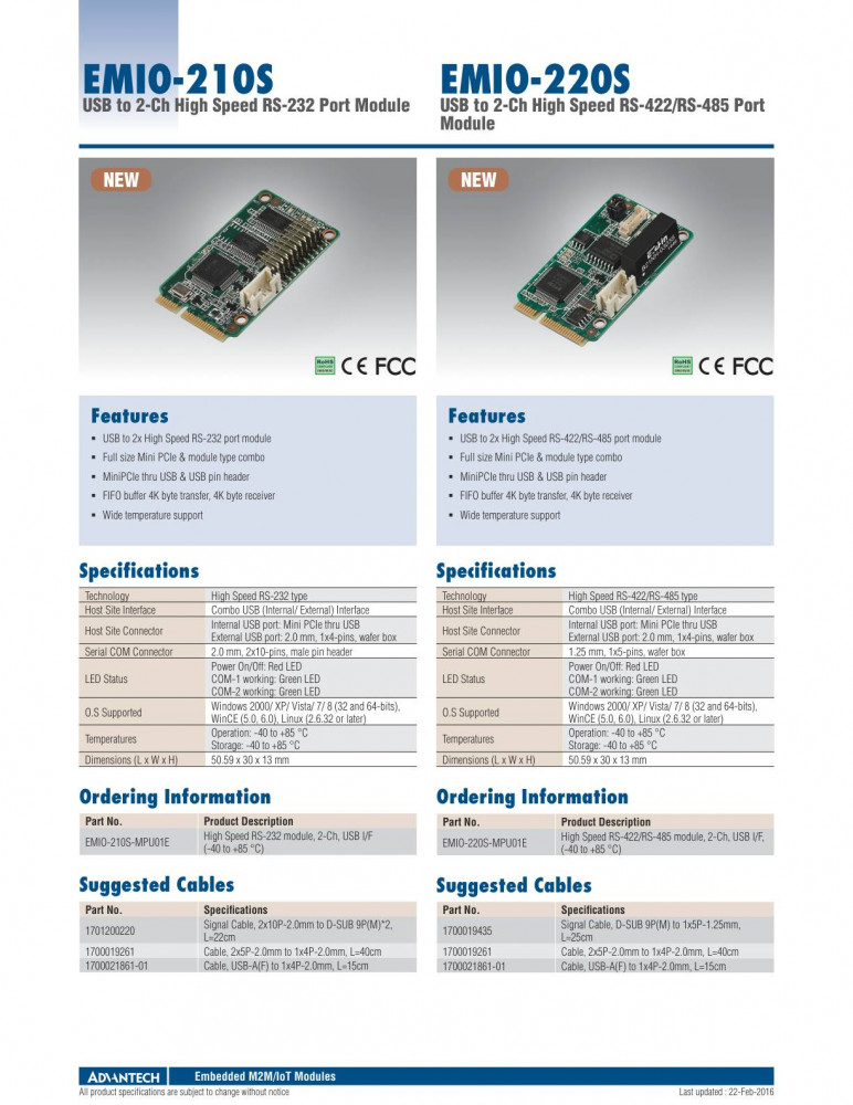 EMIO-220S product documentation preview