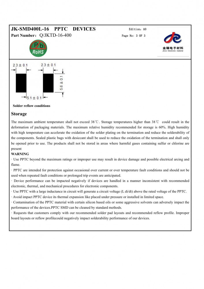 JK-SMD400L-16 technical document page 3
