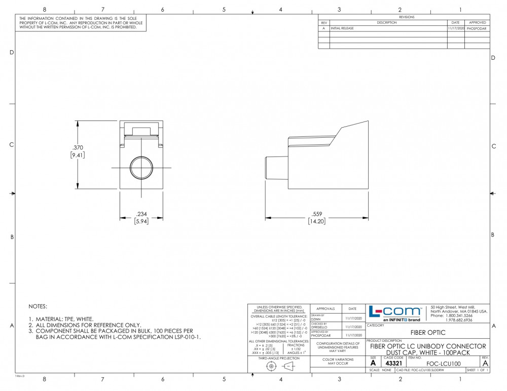 FOC-LCU100 L-com drawing preview