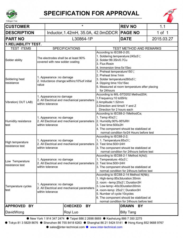 L30864-1P specification page 6