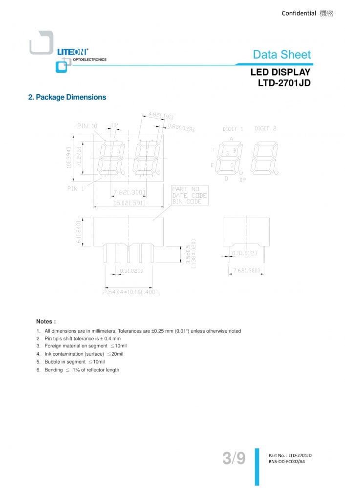 LTD-2701JD datasheet page 4