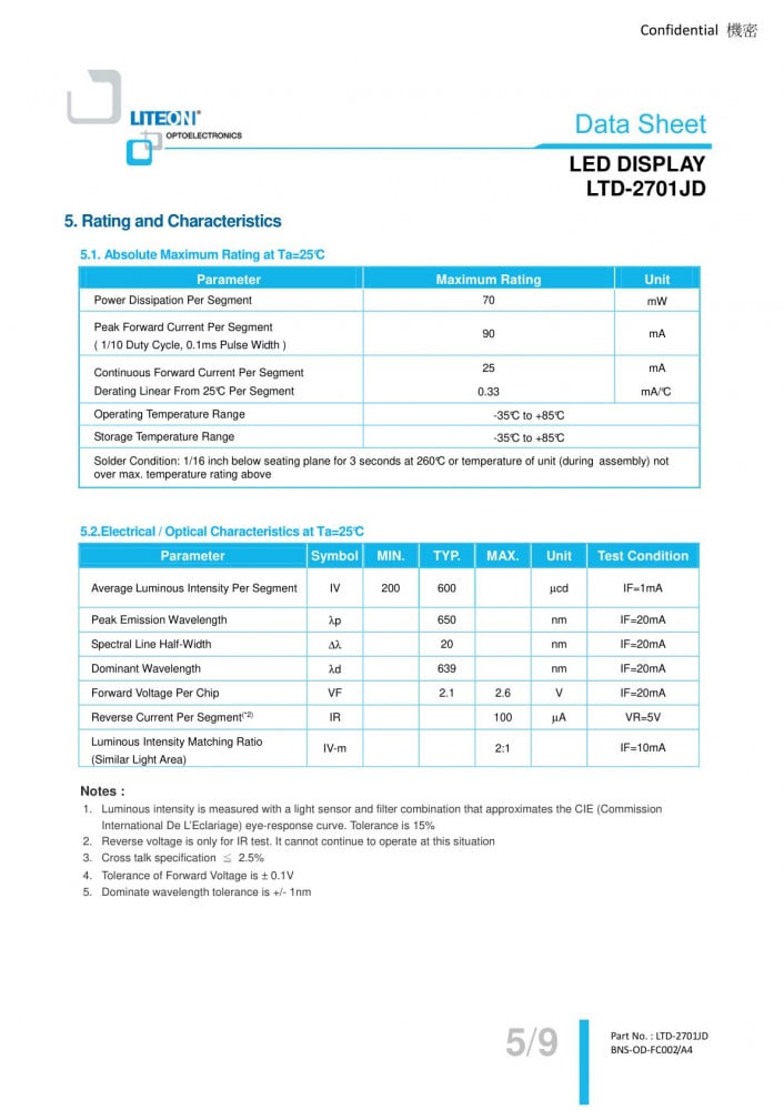 LTD-2701JD datasheet page 6