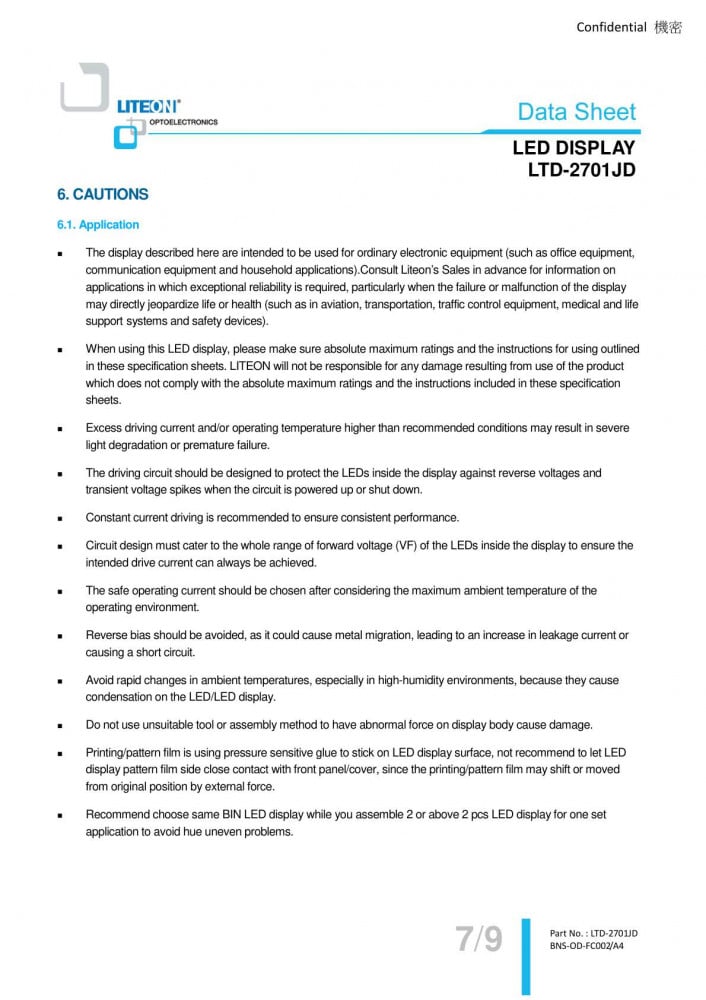 LTD-2701JD datasheet page 8