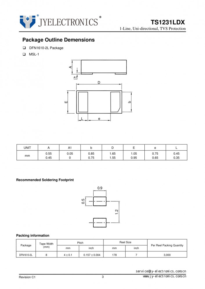 TS1231LDX datasheet page 3