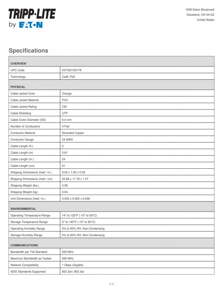 EATON N201-002-OR technical document page 2