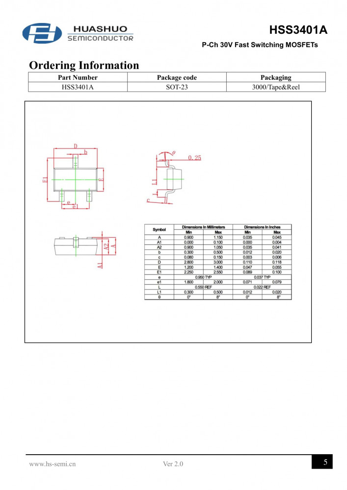 HSS3401A datasheet page 5