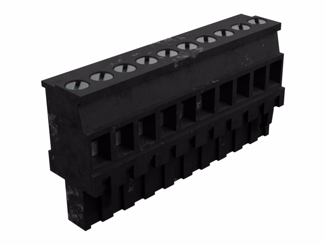 5.08mm Pitch Eurostyle Vertical Plug, with Reverse Imprinting, Front Wire Entry, Black, 10 Circuits for sale