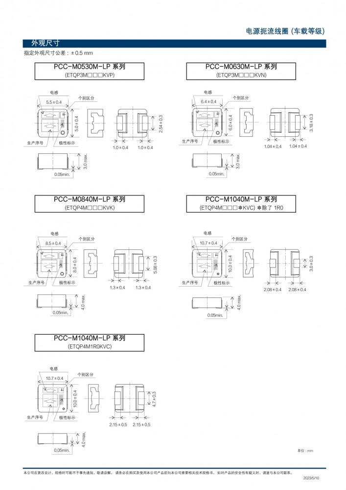 PANASONIC ETQP3MR47KVP documentation page 10