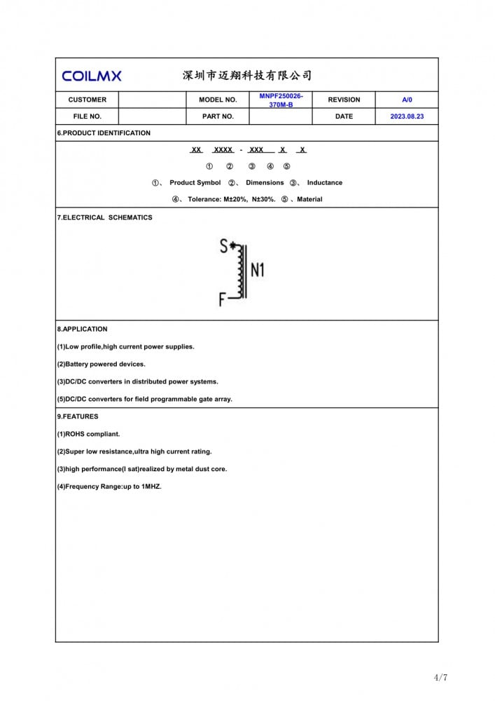 MNPF250026-370M-B inspection data