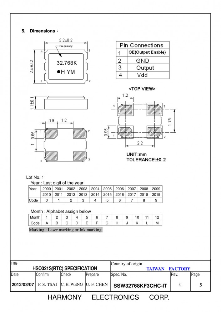 SSW32768KF3CHC-IT specification page 5