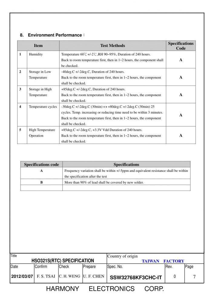 SSW32768KF3CHC-IT specification page 7