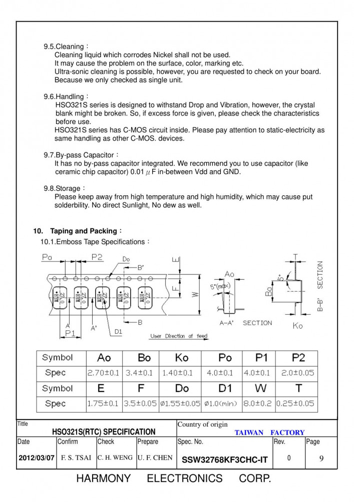 SSW32768KF3CHC-IT specification page 9
