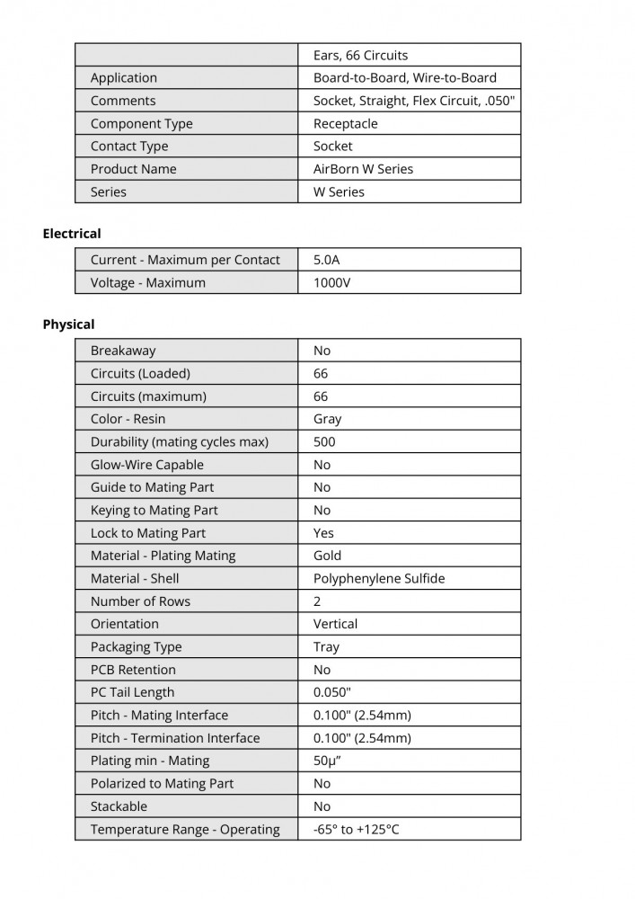 WTAX66SAF3JTA technical document page 2