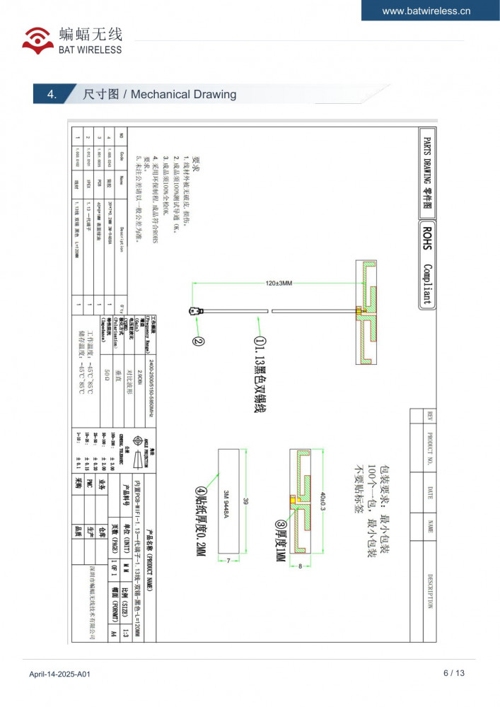 BW258PNX40-8B1 technical document page 6