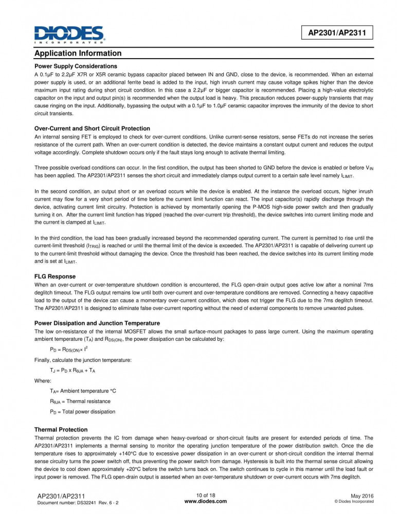 AP2301 datasheet page 10