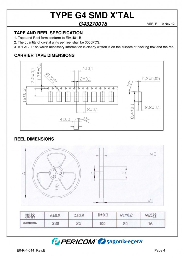 G43270018 carrier tape page