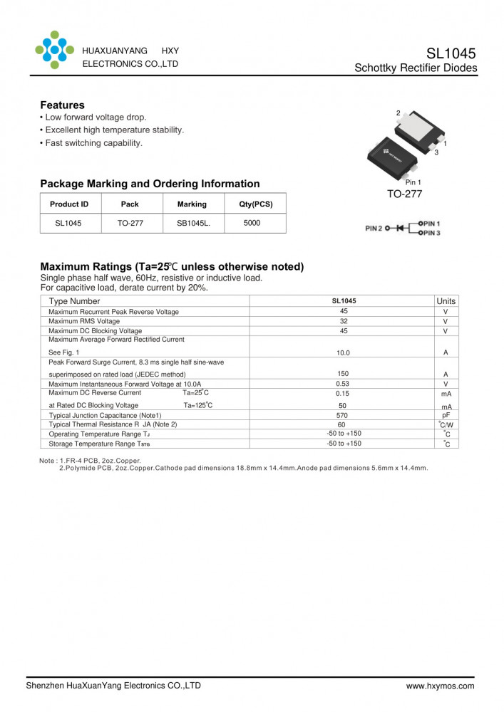 SL1045 datasheet page 1