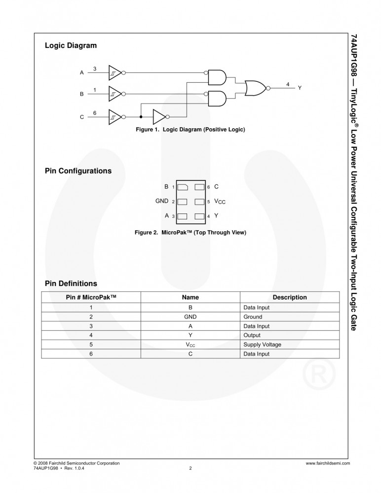 74AUP1G98 datasheet page 3