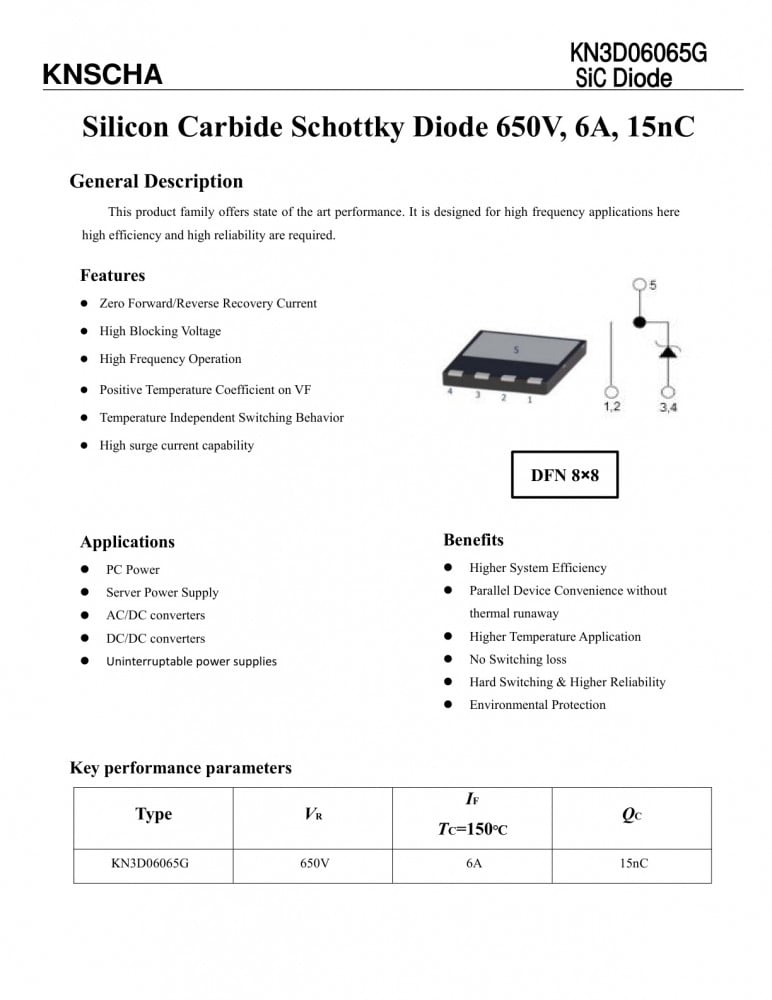 KN3D06065G datasheet page 1