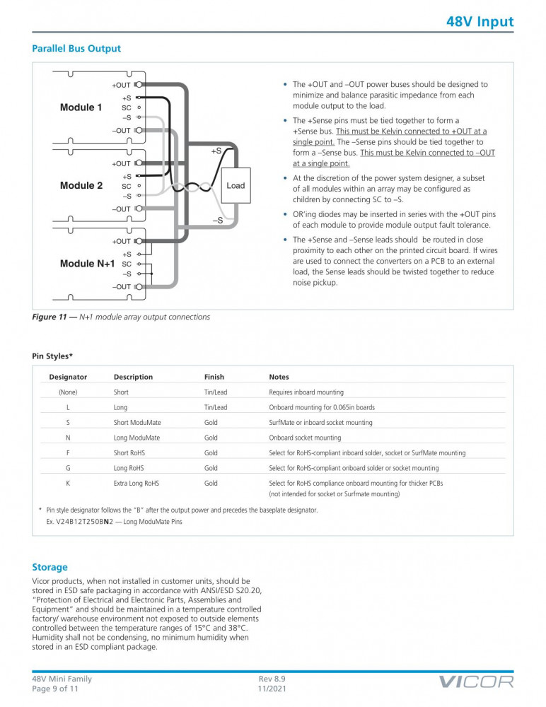 VICOR converter datasheet page 9