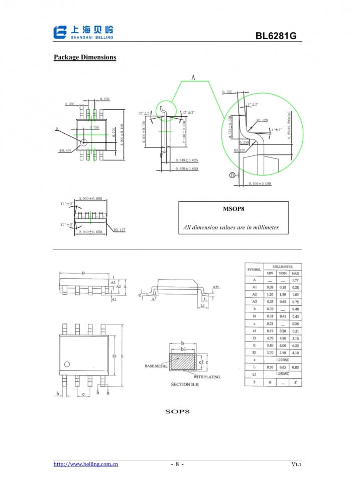 BL6281GSO datasheet page 8