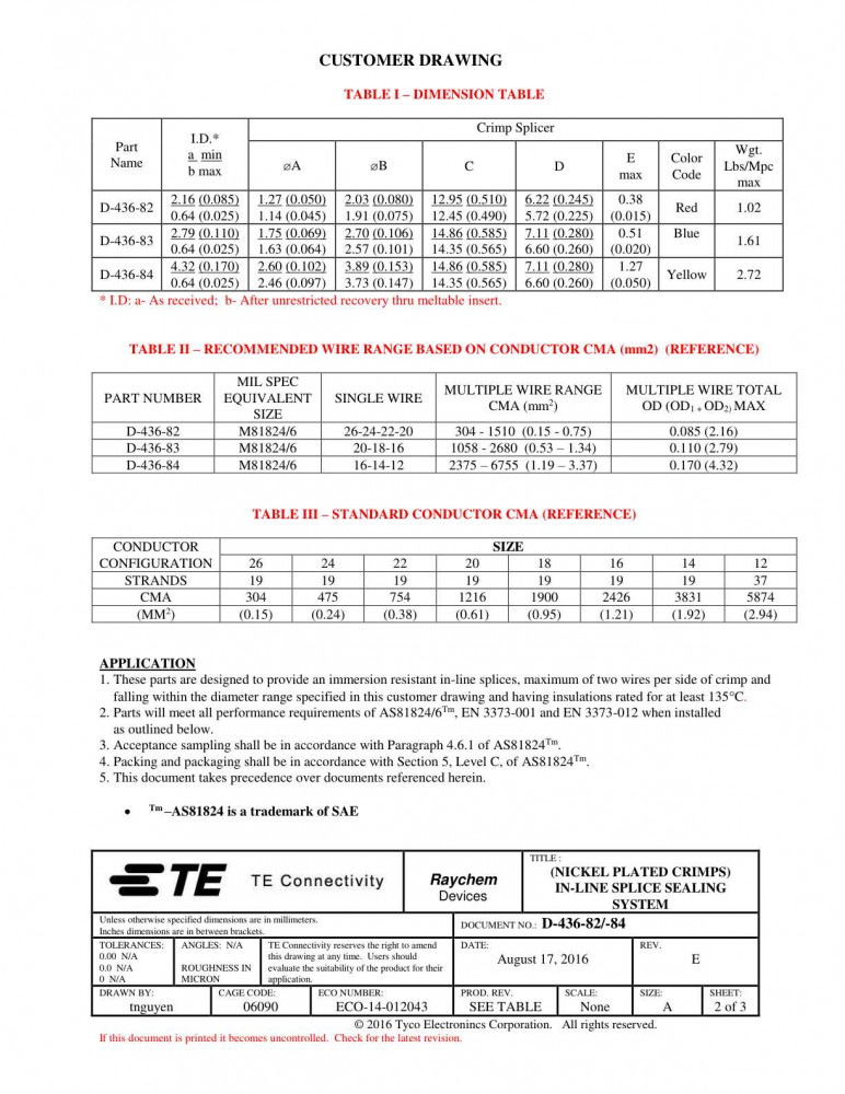 650128N009 customer drawing page 2