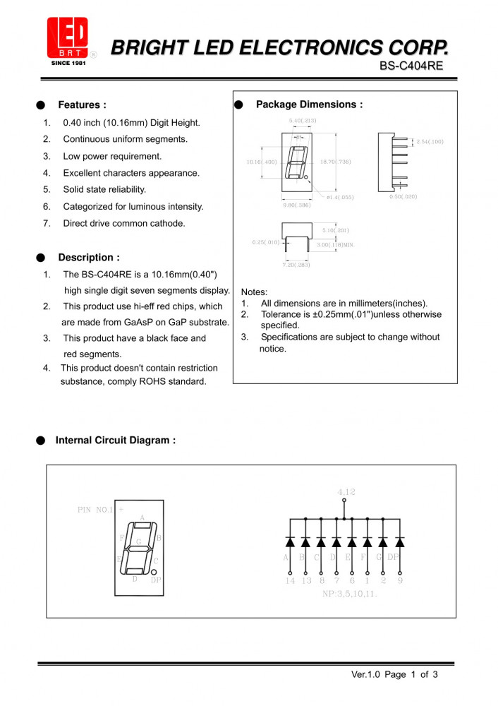 BS-C404RE technical document page 1