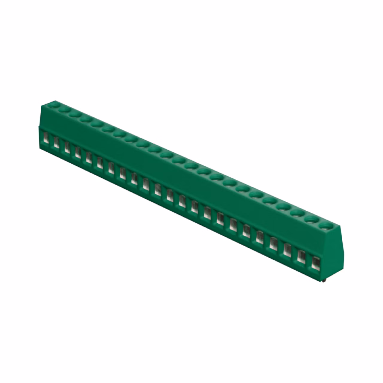 5.08mm Pitch Eurostyle Vertical Fixed Mount PCB Terminal Block, Green Housing, 23 Circuits for sale