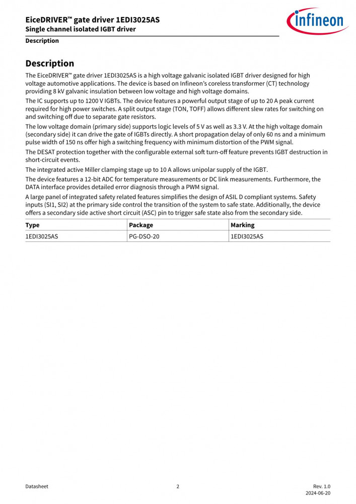 1EDI3025AS datasheet page 2