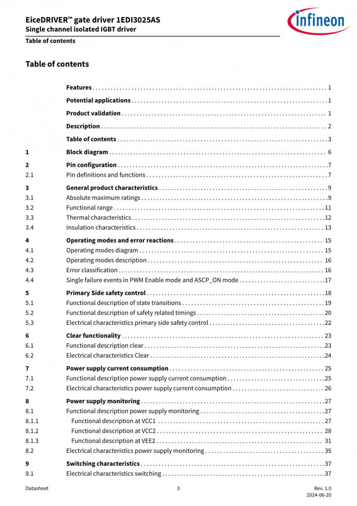 1EDI3025AS datasheet page 3