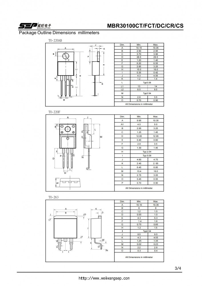 MBR30100FCT datasheet page 3