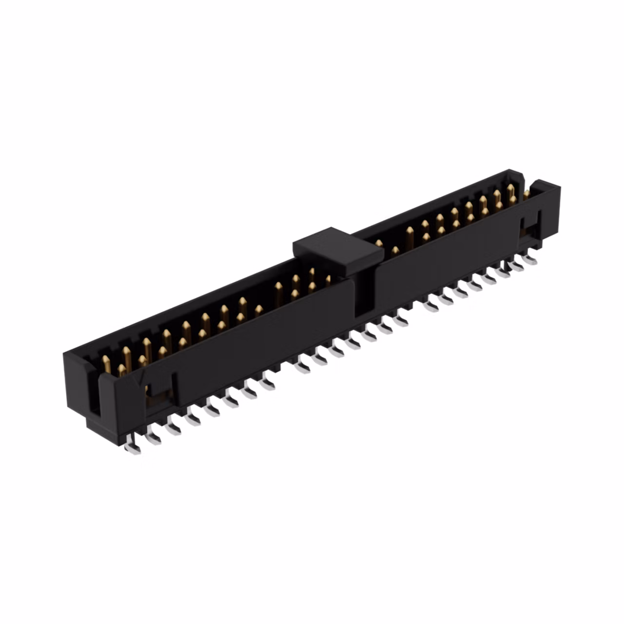 2.00mm Pitch, Milli-Grid PCB Header, Dual Row, Vertical, Surface Mount, Shrouded, 10 Circuits, 0.38µm Gold (Au) Plating, Dual Side Slots, Center Polarization, with Pegs, Tape and Reel