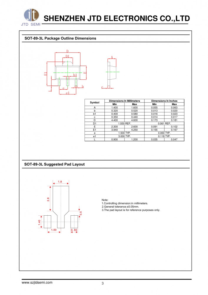 JTD5401 datasheet page 3