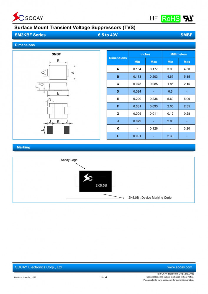 SM2KBF Series datasheet page 3