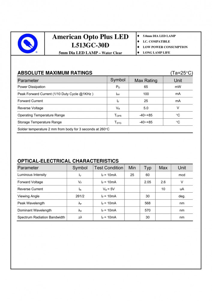 L513GC-30D datasheet page 2