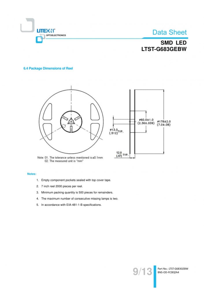 LTST-G683GEBW datasheet page 10