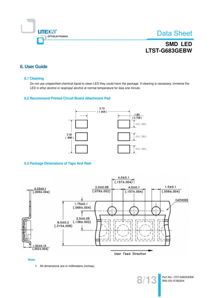 LTST-G683GEBW datasheet page 9