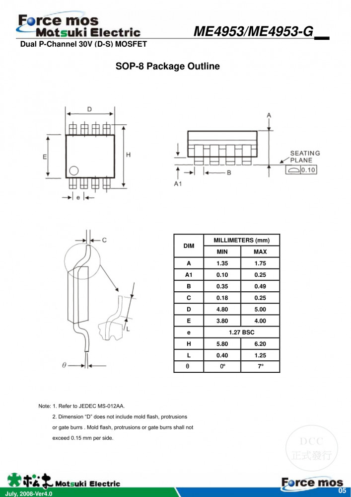 ME4953 datasheet page 5