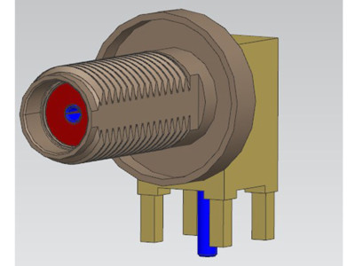 SMA Jack, Right-Angle, Bulkhead Receptacle, PCB, Through Hole, Brass Body, Gold (Au) Plated, with Jam Nut, Lockwasher and Gasket, IP66, 3.00mm Leg Length, 54 Pieces Per Tray, 50 Ohms for sale