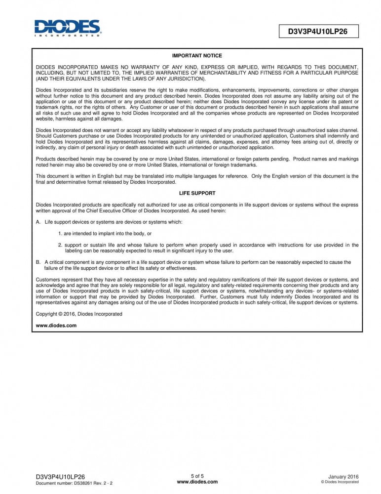 D3V3P4U10LP26-7 datasheet page 5