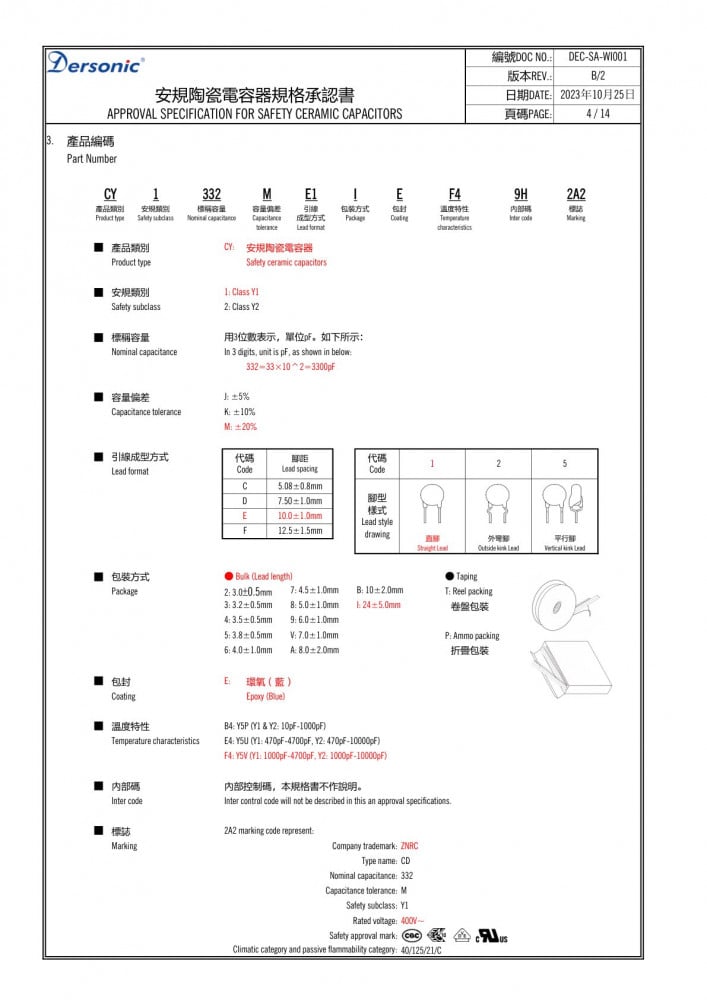 CY1332ME1IEF49H2A2 approval specification page 5
